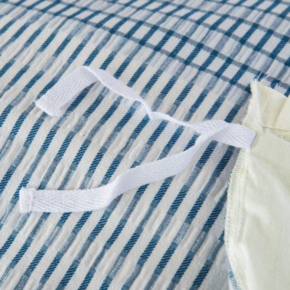 Pinzon | Bedding | Seesucker Duvet Cover Set W 2 Shams 0 Cotton Stripes ...